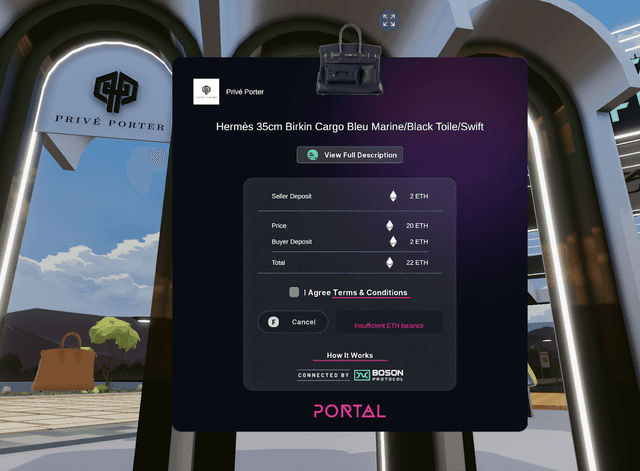 The first Birkin bag for sale in the metaverse