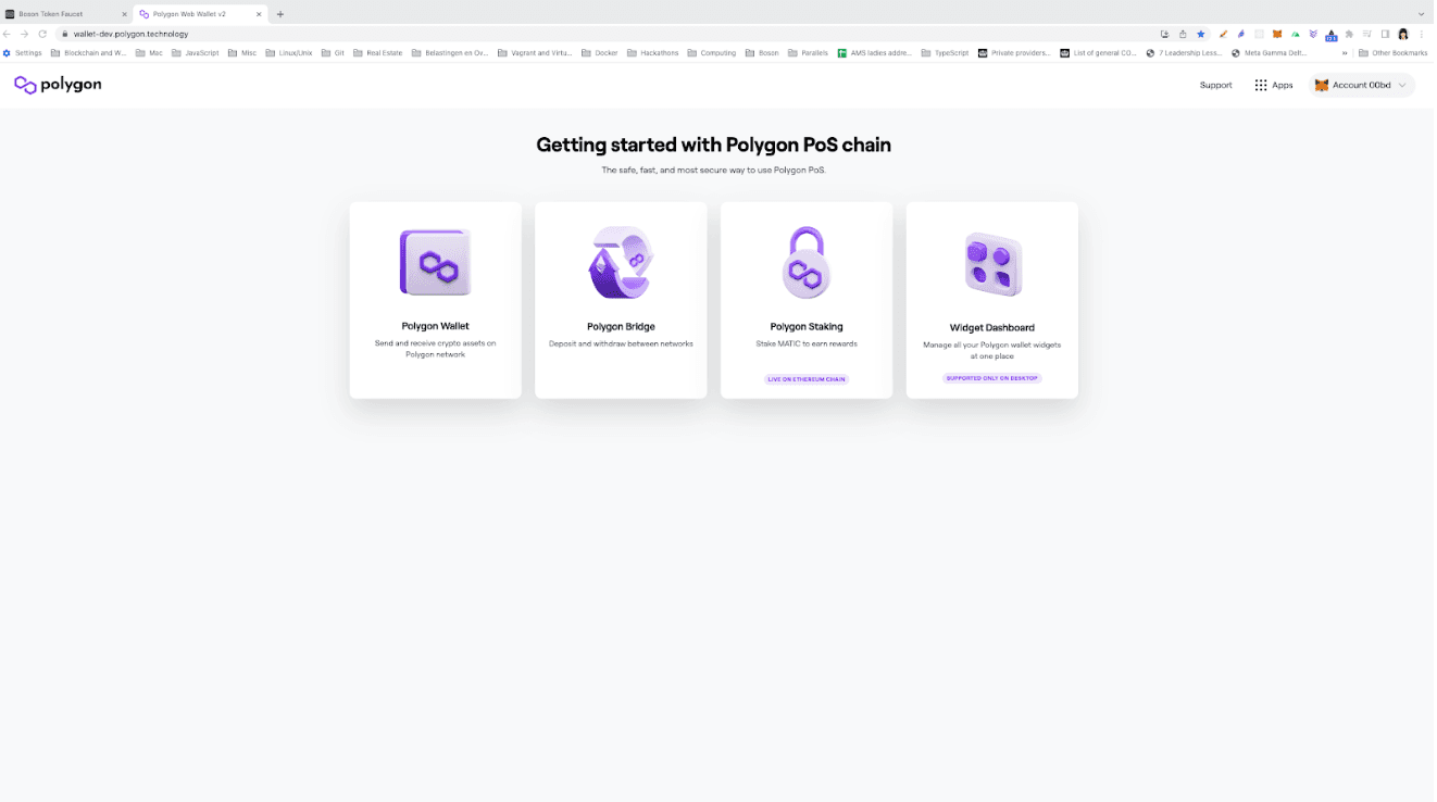 How to use the Boson Goerli faucet and Polygon POS Bridge