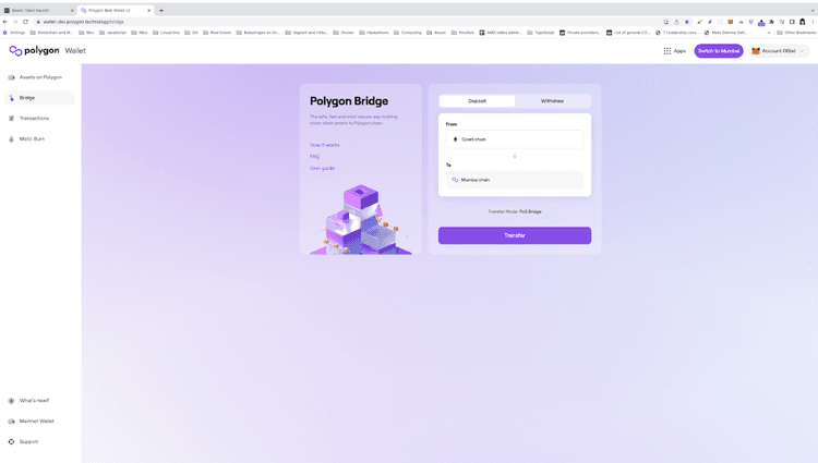 How to use the Boson Goerli faucet and Polygon POS Bridge