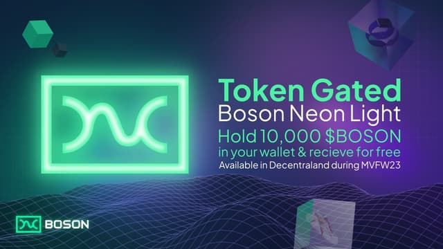 Join the Boson Protocol community and get your free neon lights with token-gated rNFTs